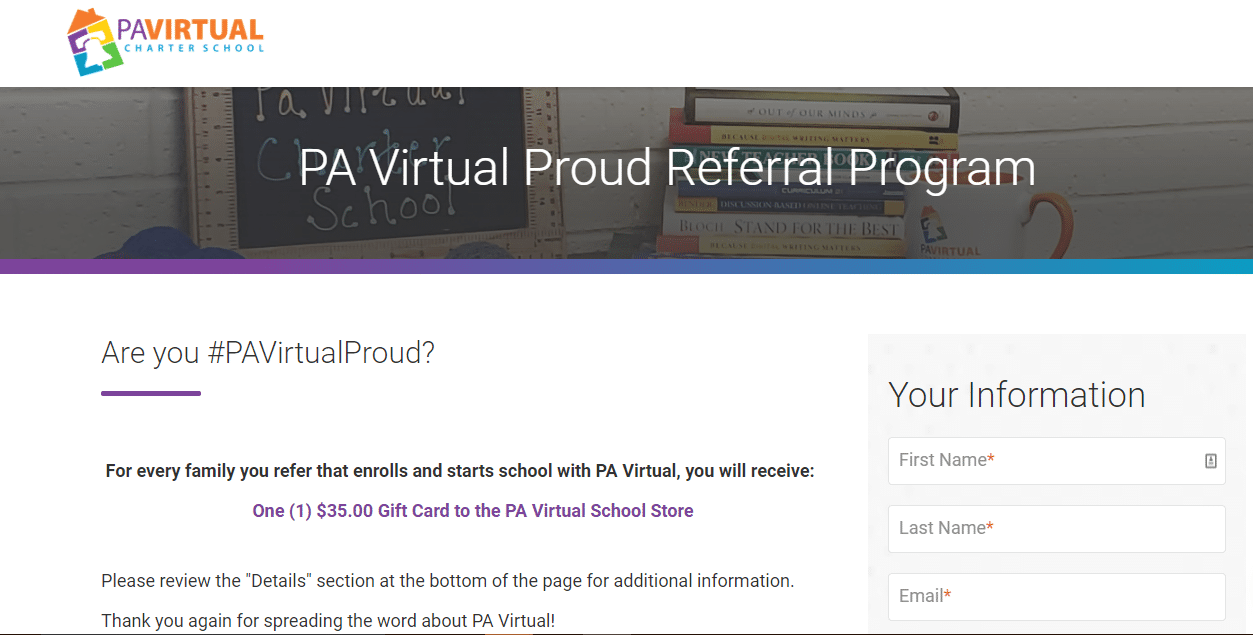 PA Virtual Proud Referral Program | PA Online School Referral Program